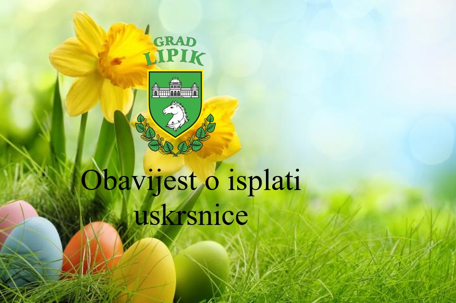 Poziv za upis u registar za isplatu uskrsnica i božićnica - Grad Lipik